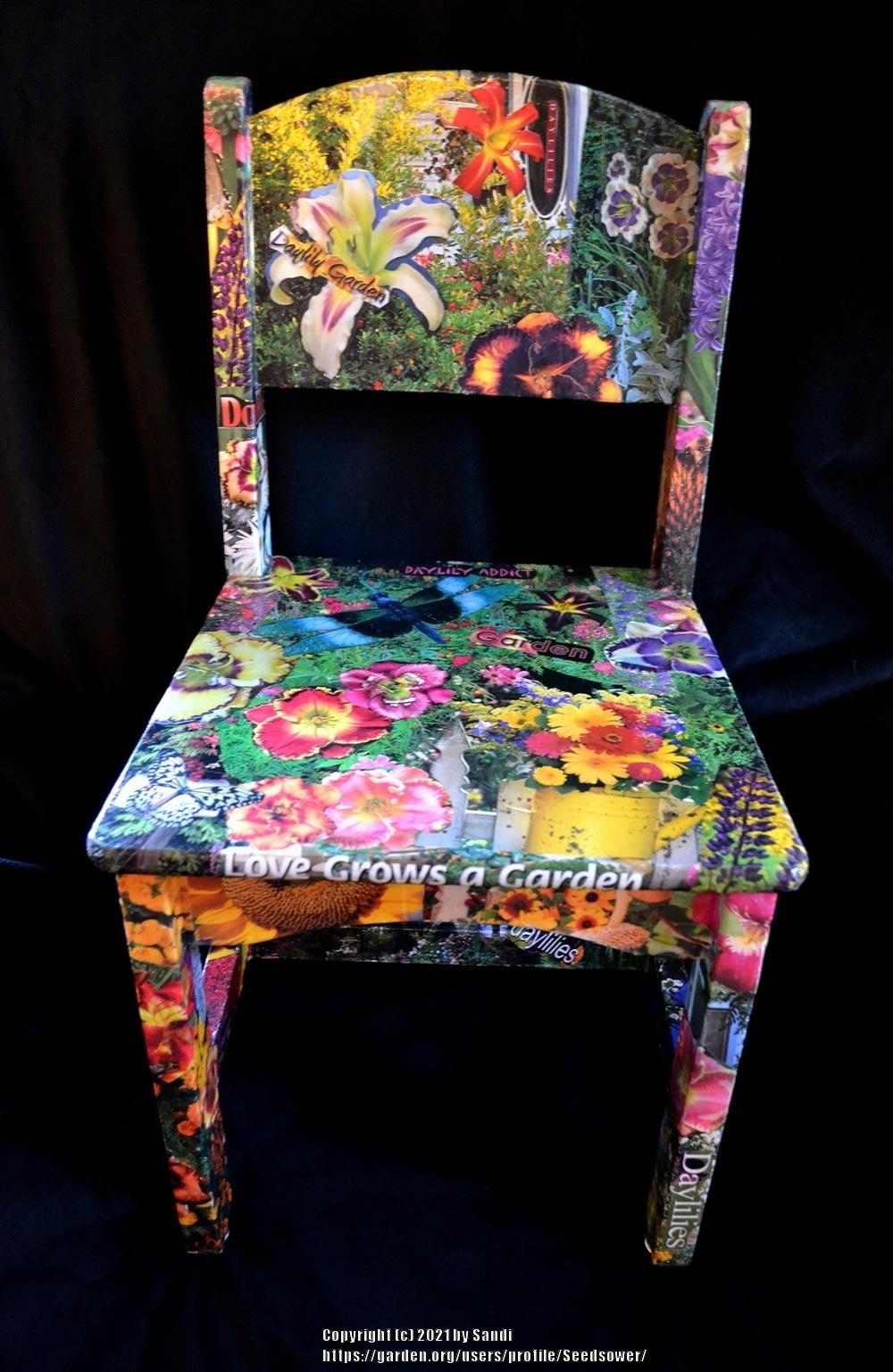 Using modge podge on furniture in the Garden Art forum - Garden.org